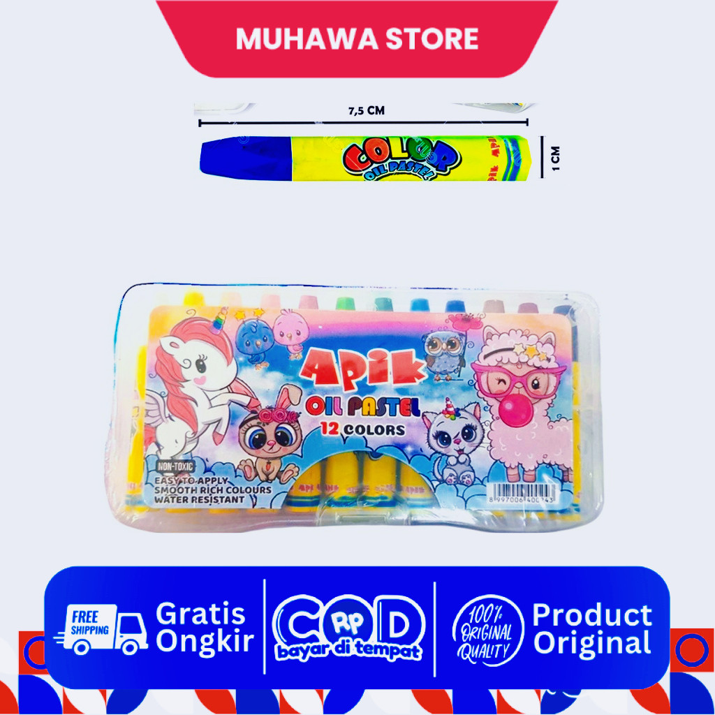 Jual CRAYON APIK 12 WARNA Apik Crayon Minyak 12 Warna (K) | Shopee ...