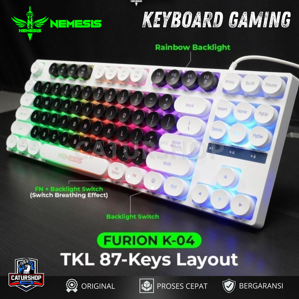 Jual Keyboard Gaming Membrane TKL NYK Nemesis FURION K-04 NYK K04 | Shopee Indonesia
