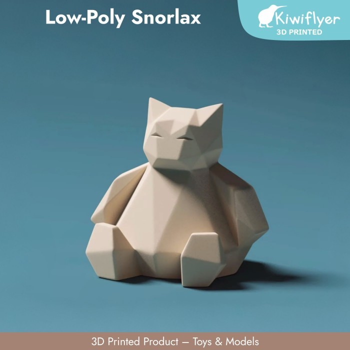 Jual Low Poly Snorlax - Miniatur Patung Figur Mini Hiasan Lucu - 3D ...