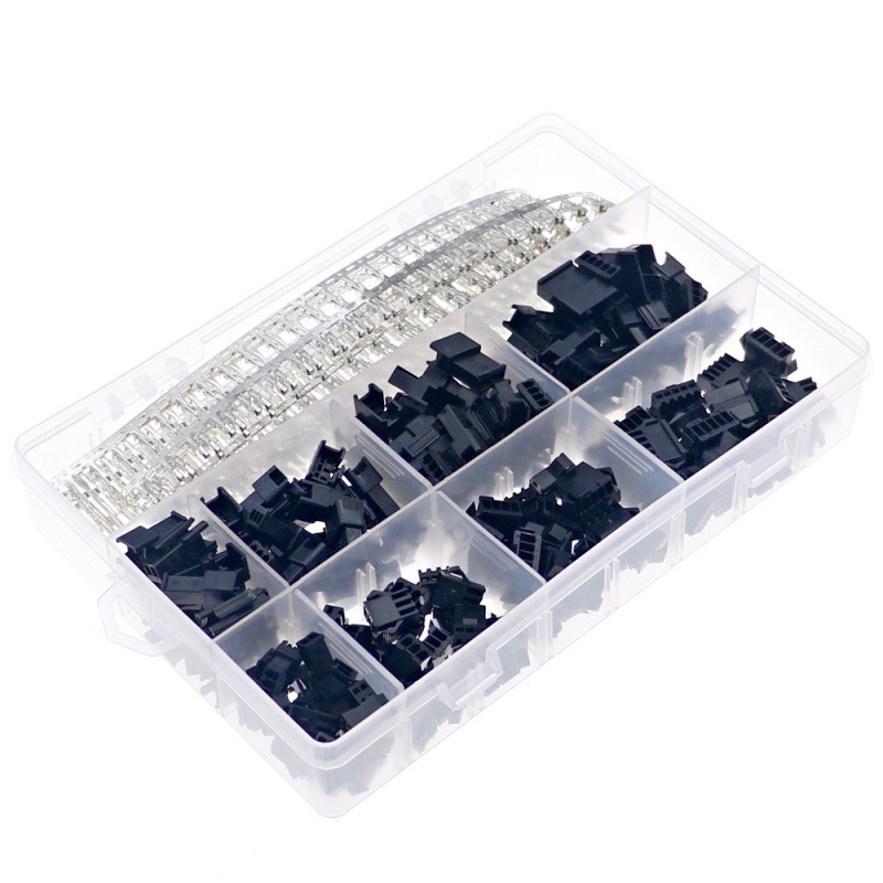 Jual 560Pcs SM2.54mm pin black way cable plug electrical DuPont ...