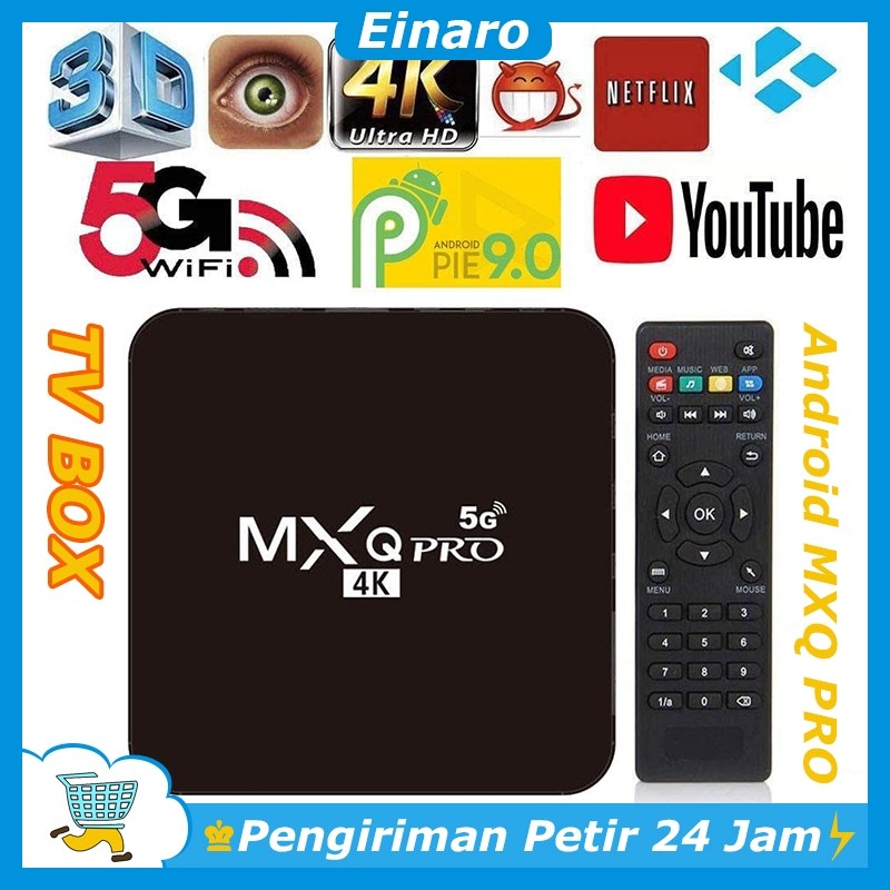 Jual 【Einaro】Android TV Box 4K 5G Smart TV Box MXQ Pro Media Player 8GB+128GB/16GB+256GB Ram ...