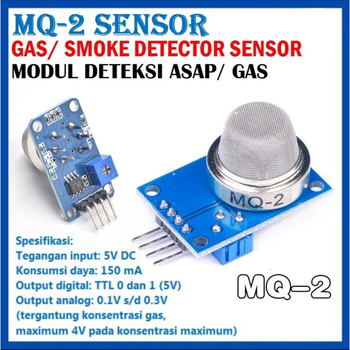 Jual SS3 MQ2 MQ2 Sensor Deteksi Asap Gas Elpiji LPG Buthane Hydrogen ...