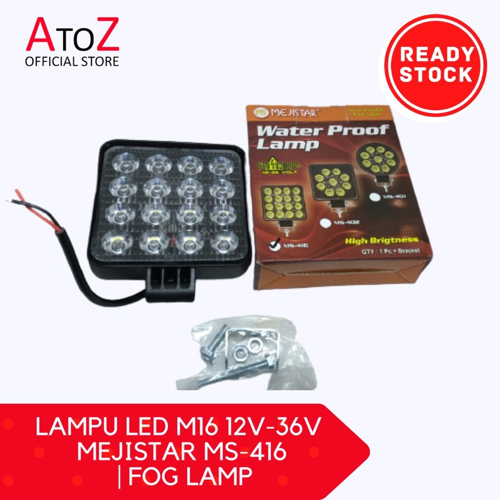 Jual LAMPU LED M16 12V-36V MEJISTAR MS-416 | FOG LAMP | Shopee Indonesia