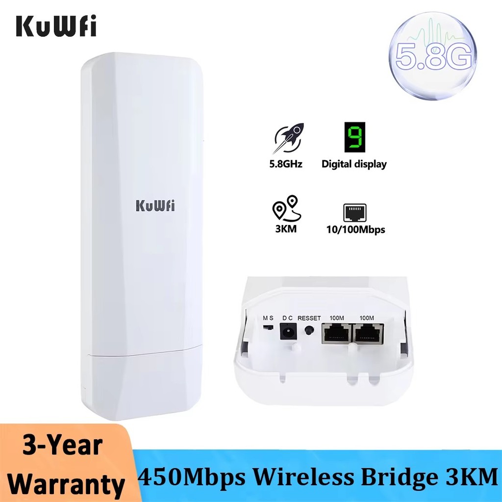 Jual KuWFi Outdoor CPE 5.8G Long Range Wifi Bridge Extender/Access ...