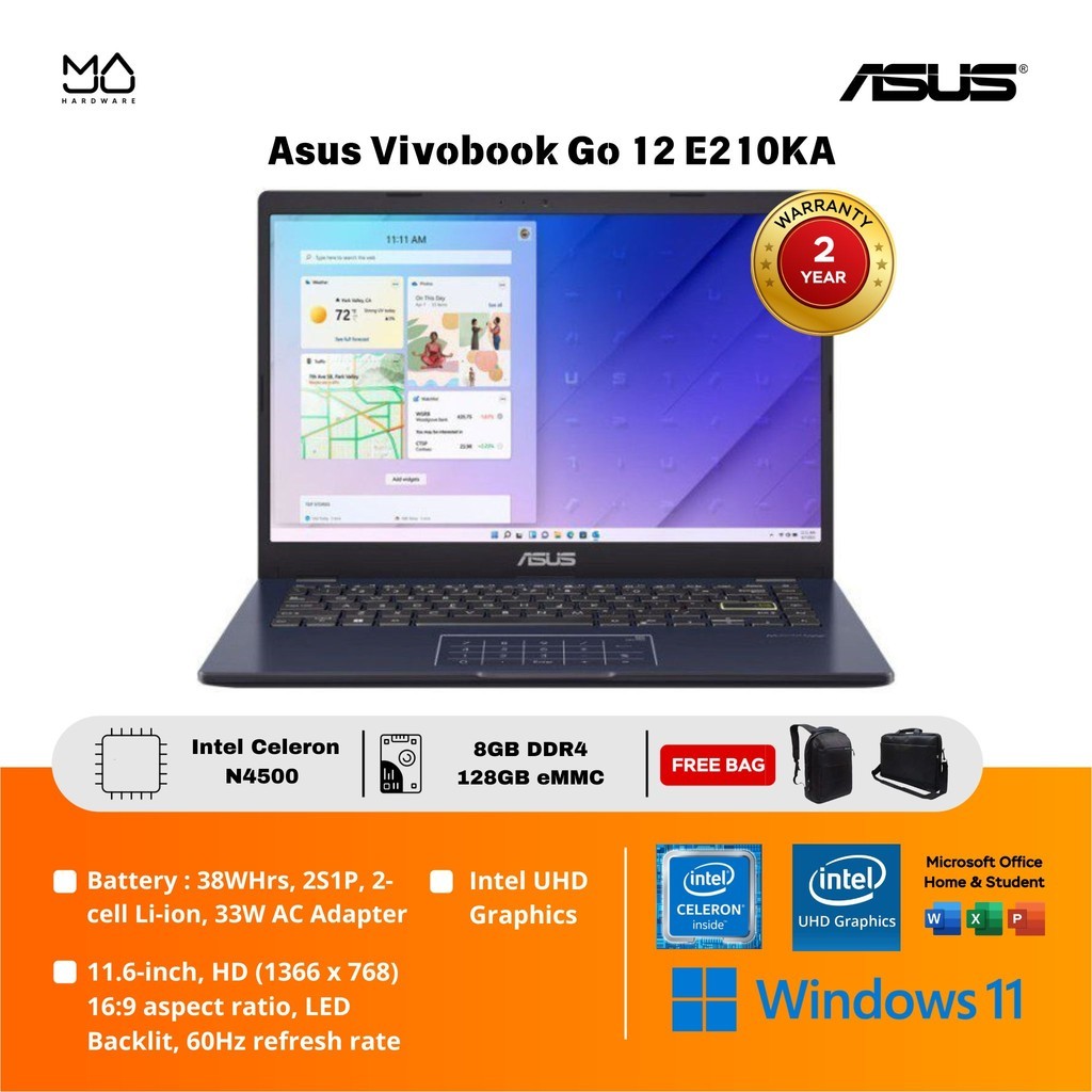 Jual Laptop Asus Vivobook Go 12 E210KA FHD415M FHD416M FHD417M FHD418M ...