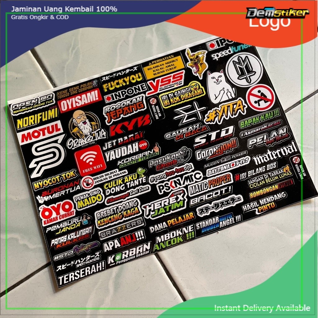 Jual Sticker Pack ISI 68 Sponsor Racing Laminasi Glossy Sticker Pack ...
