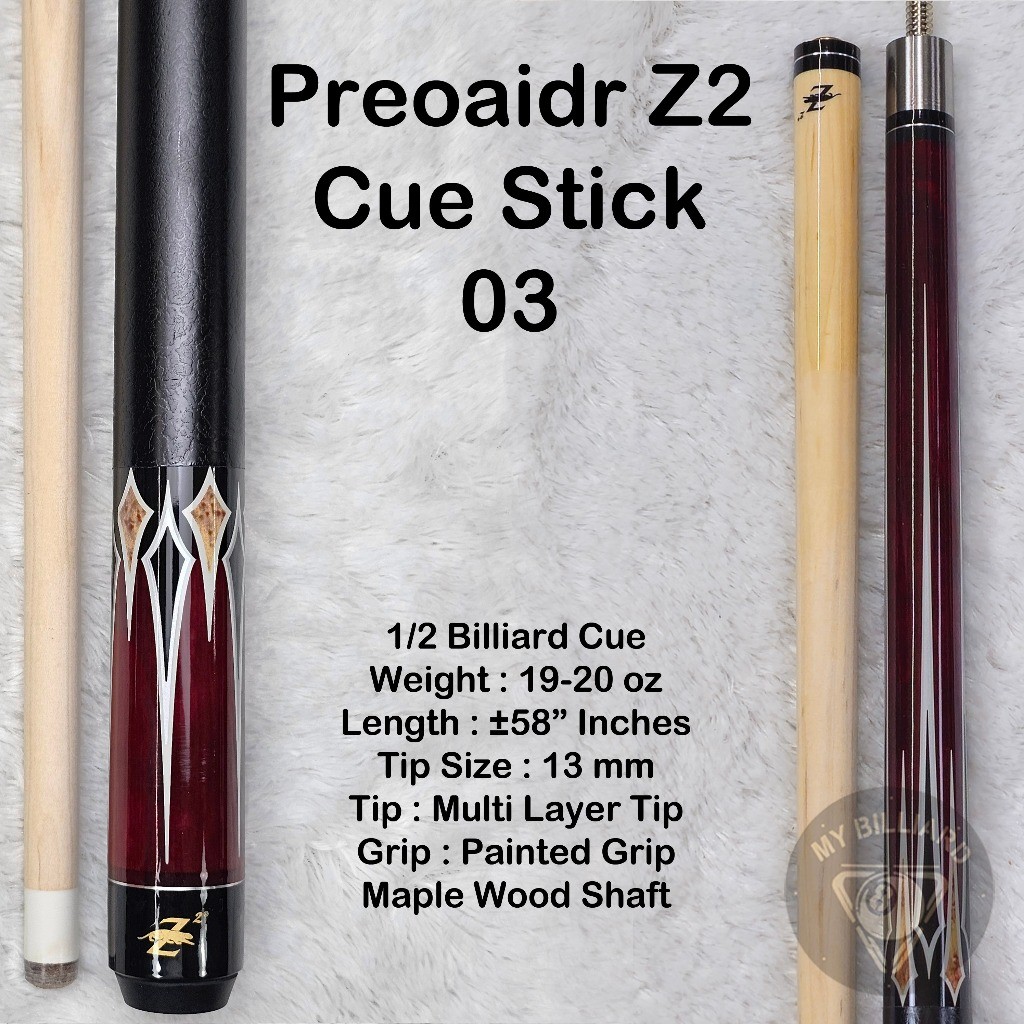 Jual Preoaidr Z2 03 Cue Stick Billiard 13 mm - Stik Billiar Maple Wood ...