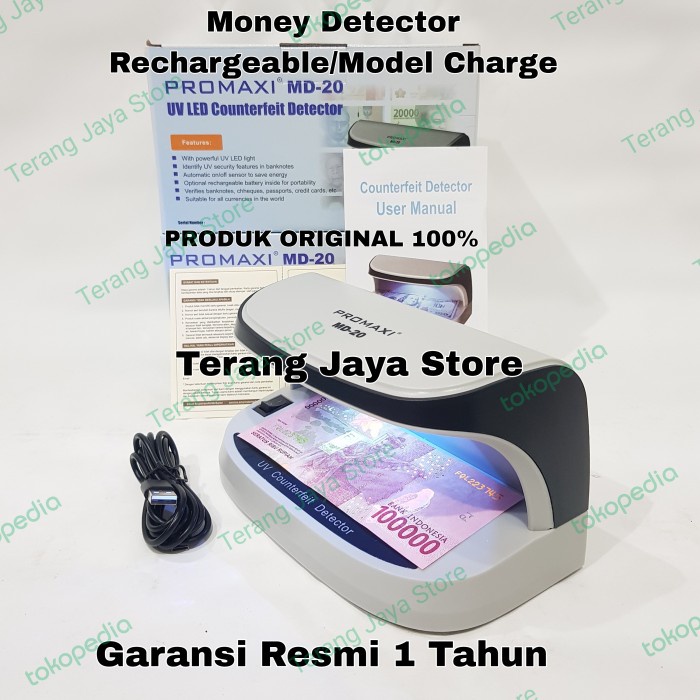 Jual Money Detector Promaxi MD-20 Lampu UV Deteksi Uang Palsu Promaxi MD20 - Promaxi MD20 ...