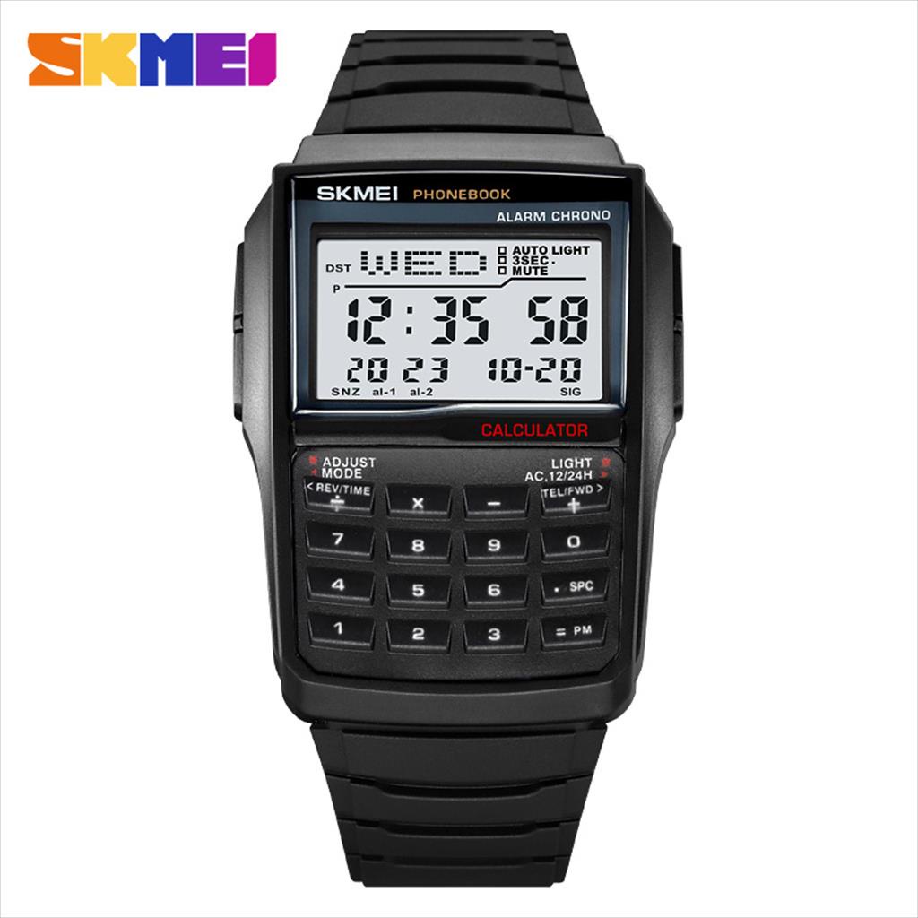 Jual Jam Tangan Kalkulator Pria Digital LED SKMEI 2255 Original ...