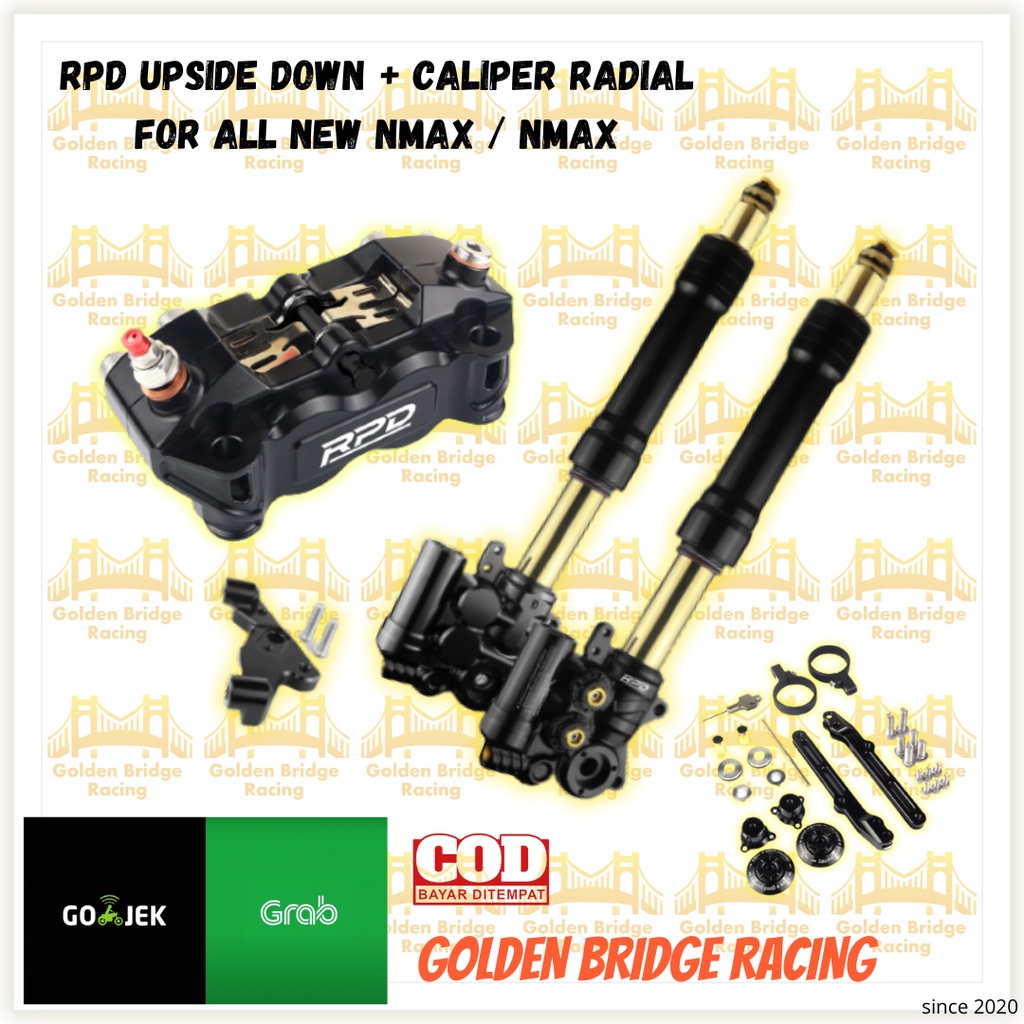 Jual Shock USD RPD + Brake Caliper Radial for All New Nmax / Nmax Black ...