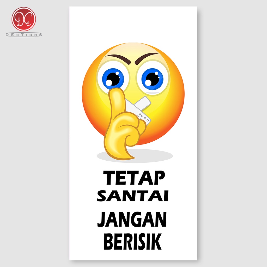 Jual Dections Quote Hiasan Dinding Ajakan Jangan Berisik Dekorasi Rumah ...