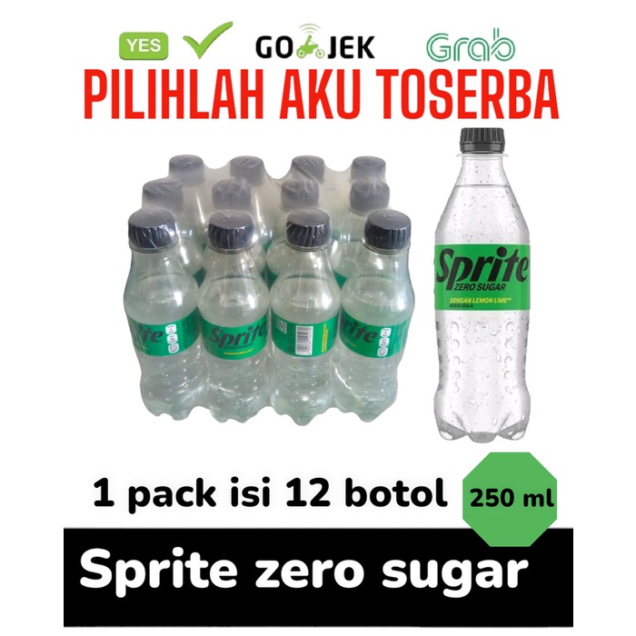 Jual Sprite ZERO SUGAR MINI Botol Pet Imut - ( HARGA 1 PACK ISI 12 ...
