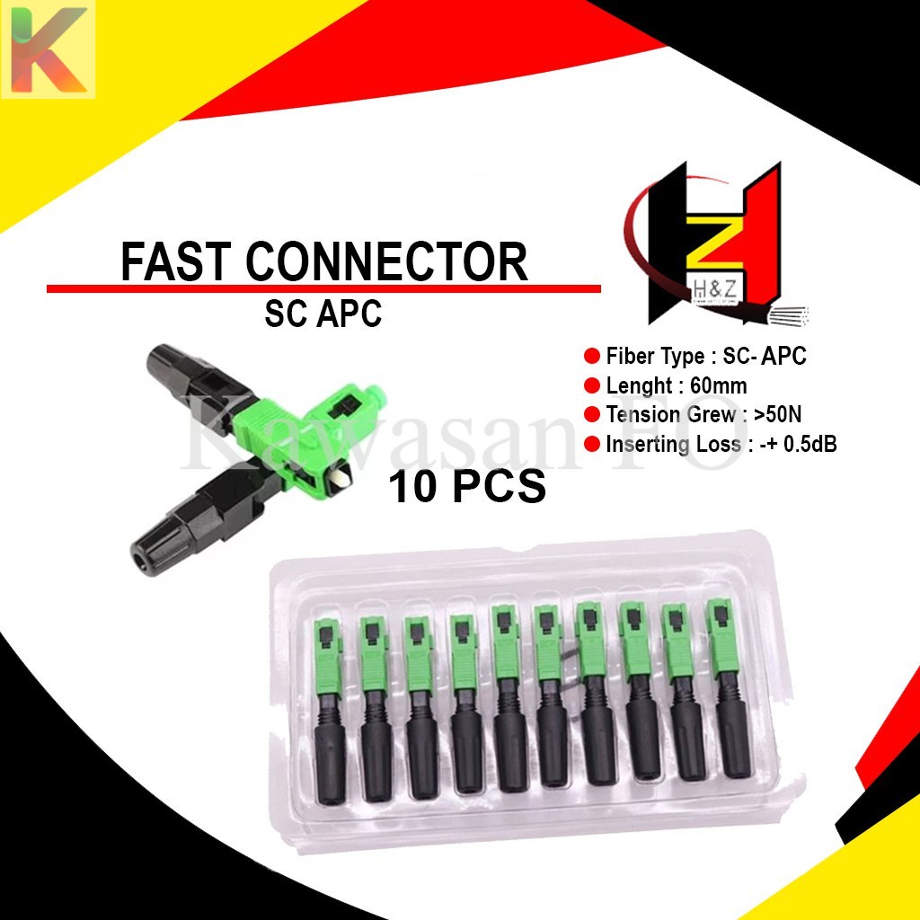 Jual Fast Connector-SC APC / Konektor SC-APC IJO / Fast Konektor FO ...