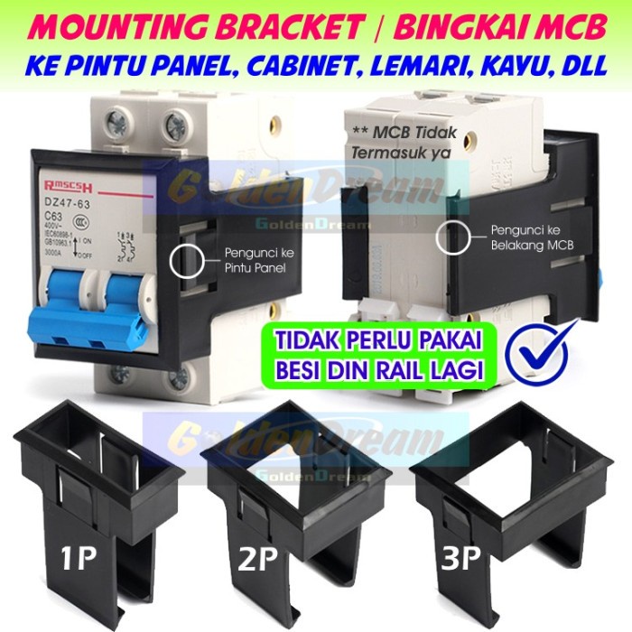 Jual Mounting Bracket MCB Panel Snap Buckle Bingkai Frame Dudukan Pintu ...