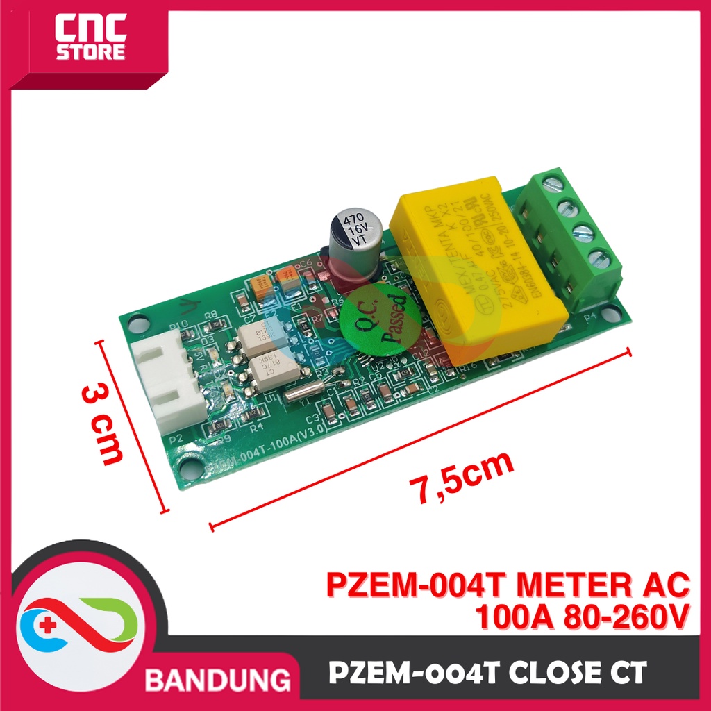 Jual PZEM-004T SENSOR WATT VOLT CURRENT METER AC 100A 80-260V CLOSE CT ...