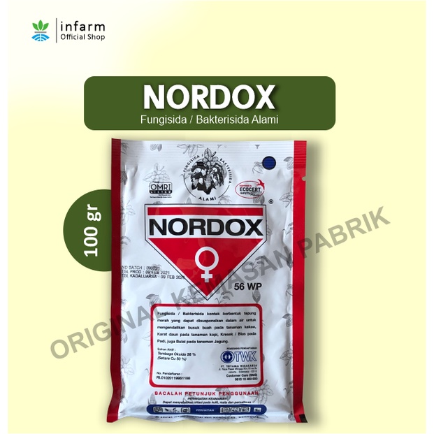 Jual INFARM - Nordox 56 WP Fungisida atau Bakterisida Alami 100 gr ...