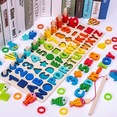 Jual Mainan Edukasi 7in1 Puzzle Kayu Anak Huruf dan Angka Pancingan ...