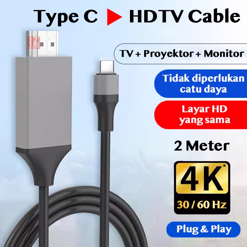 Jual 4K Ultra HD Converter Adapter Plug and Play 30Hz 60HzType C to ...
