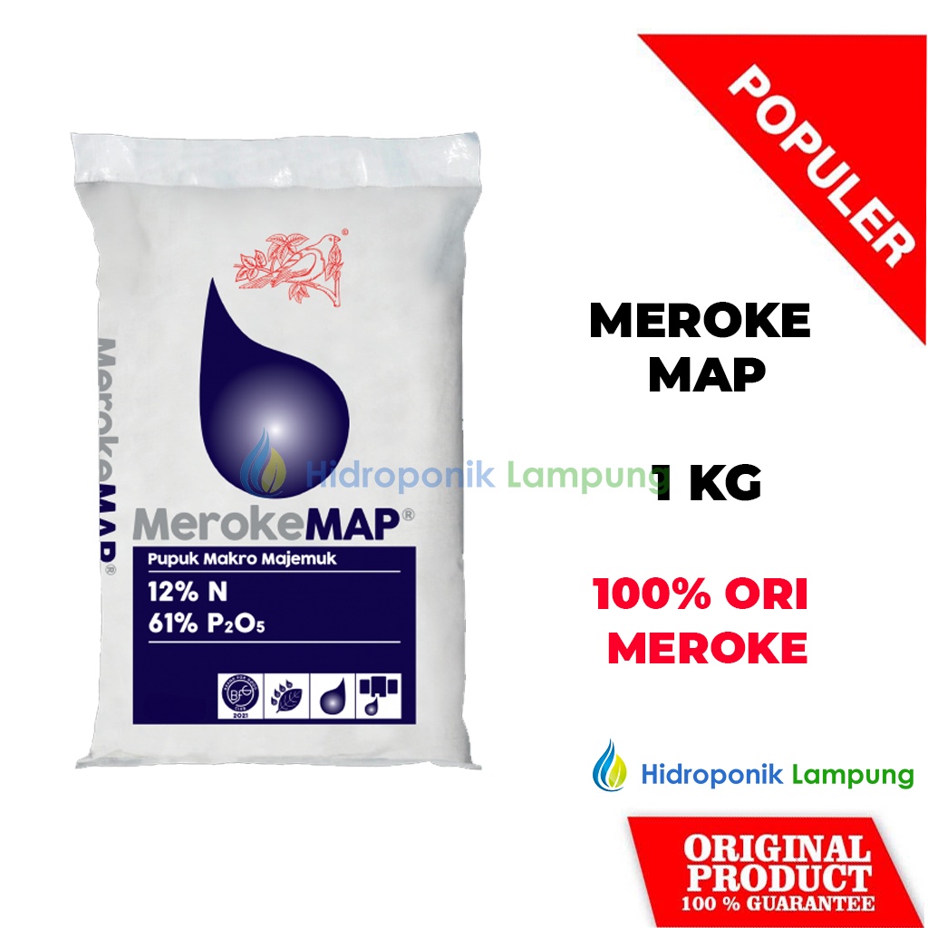 Jual PUPUK MEROKE MAP HIDROPONIK 1 KG ORIGINAL MEROKE | Shopee Indonesia