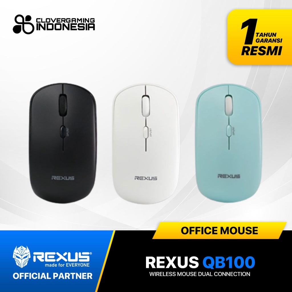 Jual Rexus Mouse Wireless Bluetooth Office QB100 4D Silent Click ...