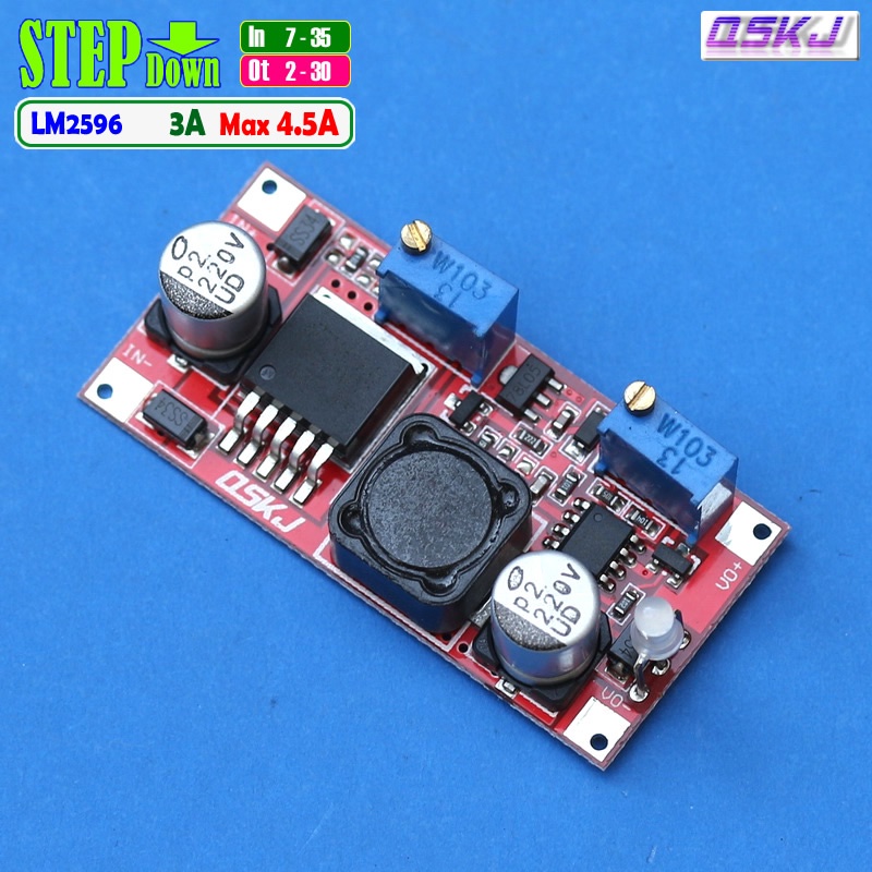 Jual Step Down 3A DC Modul Solar Cell Charger CC CV IN 7-35V LM2596 ...