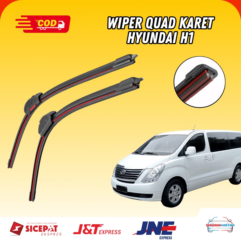 Jual Wiper Mobil Quad Blade Hyundai H1 Frameless 1 Set Kiri dan Kanan ...