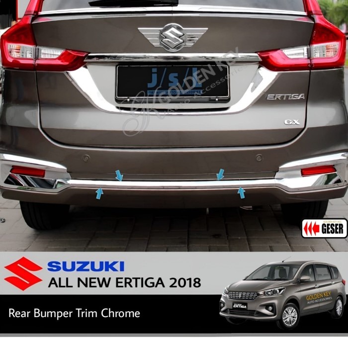 Jual List Bumper Belakang All New Ertiga 2018 Rear Bumper Trim Chrome ...