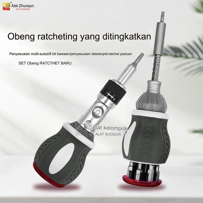 Jual Obeng Roda Bergigi Searah Ditingkatkan, Set Obeng Multifungsi Semi ...