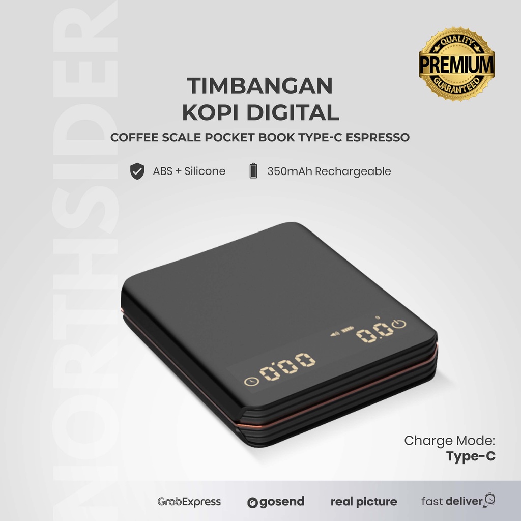 Jual Timbangan kopi digital coffee scale mini pocket book Type-C - CN668 | Shopee Indonesia