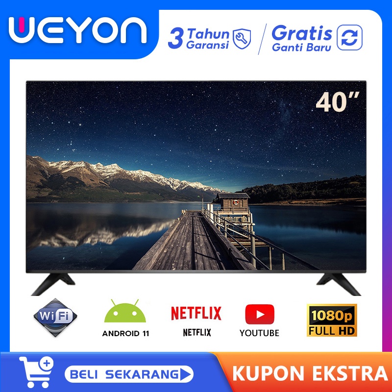 Jual Weyon TV LED 40 Inch Smart TV Android Digital TV Youtube Netflix ...