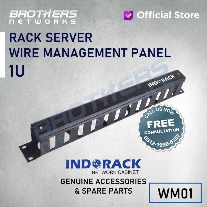Jual WIRE MANAGEMENT 1U WM01 - HORIZONTAL CABLE WIRING INDORACK RACK ...