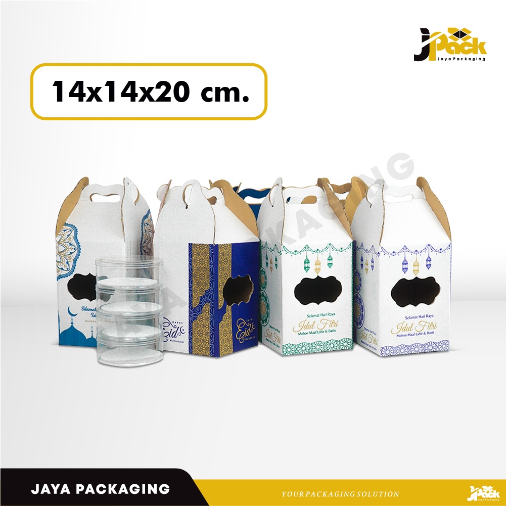 Jual Box 14X14X20 cm Jinjing (KUKER 500gr isi 3 Toples Bulat) Kardus ...