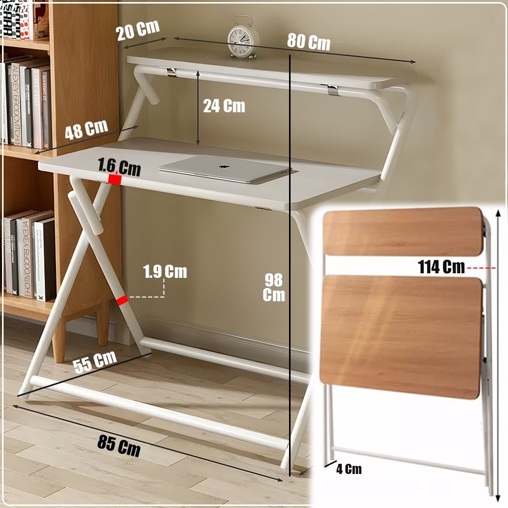 Jual Meja Kerja Meja Laptop Meja Lipat Portable Meja Belajar Foldable ...