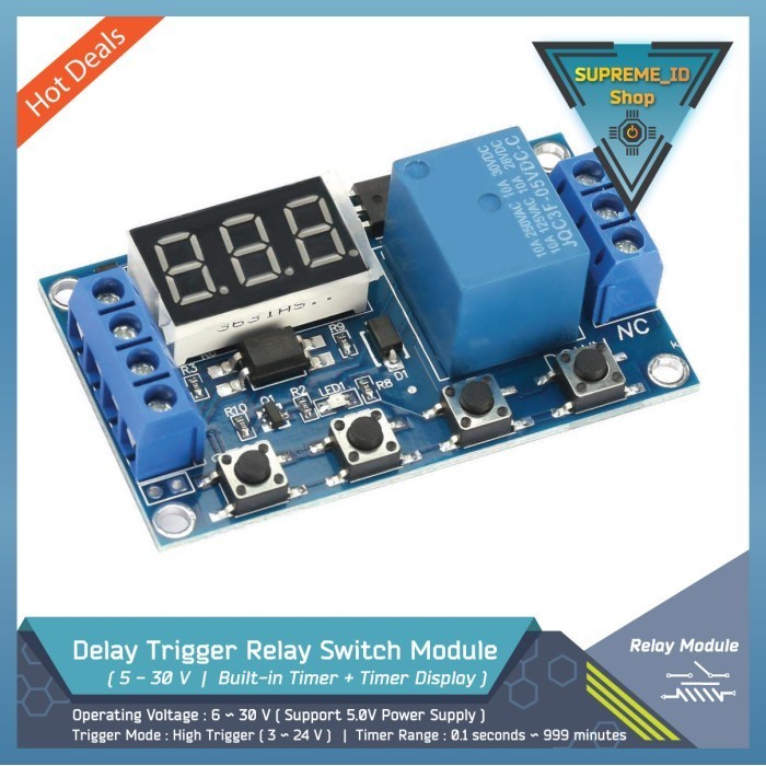Jual Digital Delay Trigger Relay Switch Module + Timer + LCD LED ...