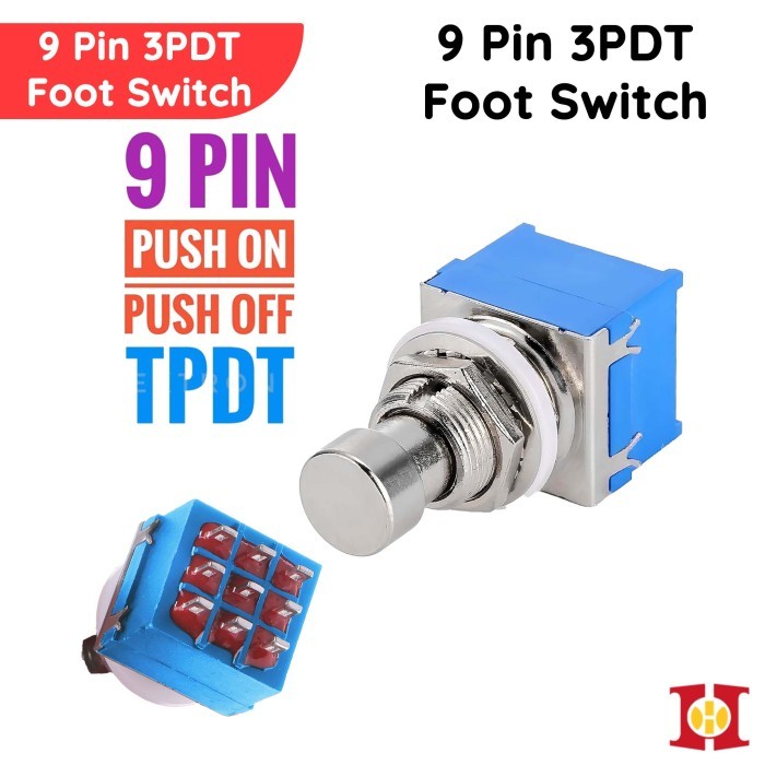 Jual Footswitch 3PDT Saklar Injak Efek Gitar Bass Topper 9 Pin Pedal ...