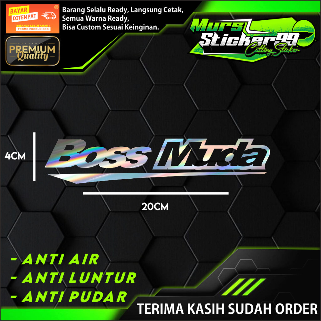 Jual Sticker Cutting BOSS MUDA Untuk Motor Dan Mobil | Shopee Indonesia