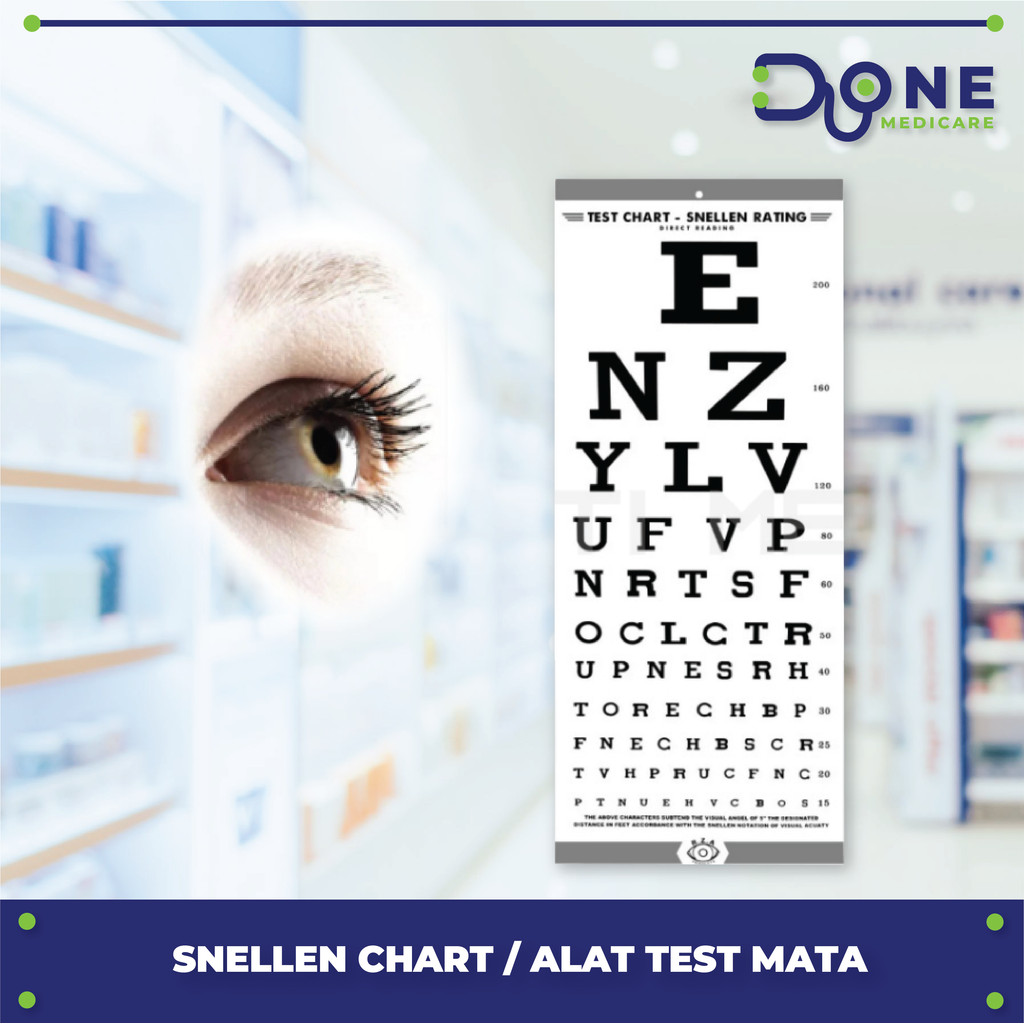 Jual Snellen Chart / Bagan Test Ketajaman Mata / Kertas test mata ...