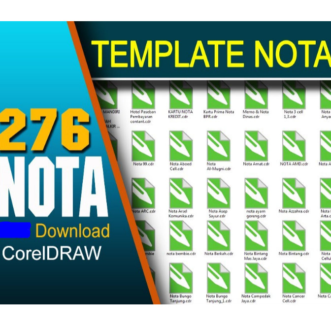 Jual 276 TEMPLATE NOTA CDR SIAP EDIT | Shopee Indonesia