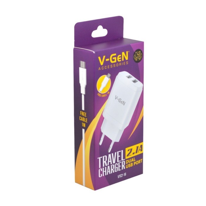 Jual Best Promo ~[Limited Stok] Dual USB Charger V-GeN VTC2-06 Adaptor ...