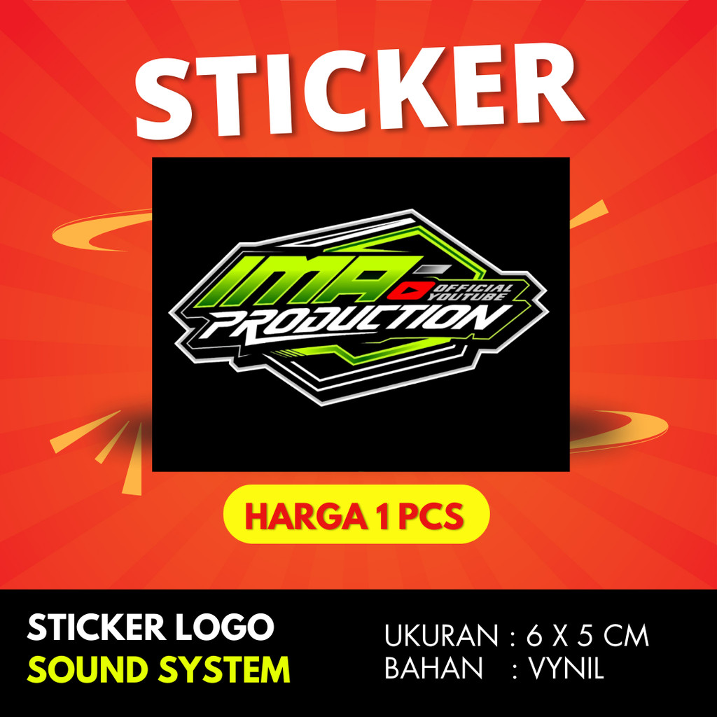 Jual Sticker sound system IMA PRODUCTION BAHAN VYNIL ANTI AIR PREMIUM ...