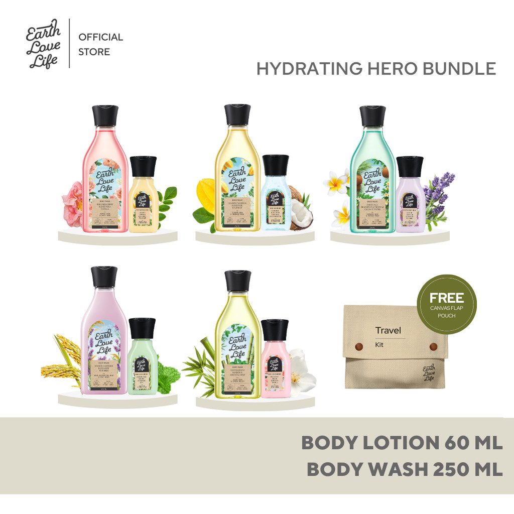 Jual HYDRATING HERO BUNDLE EARTH LOVE LIFE Bundle Body Lotion 60ml ...