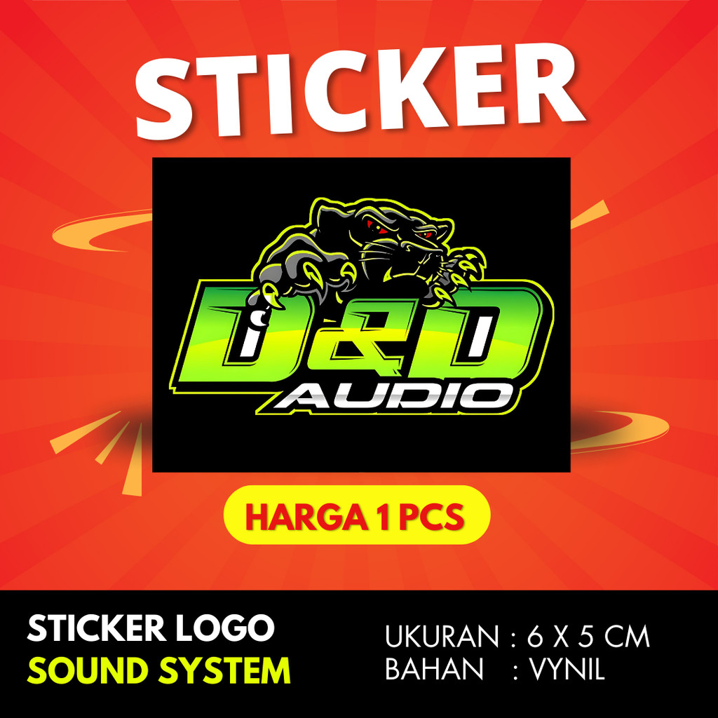 Jual Sticker sound system D&D AUDIO BAHAN VYNIL ANTI AIR PREMIUM ...