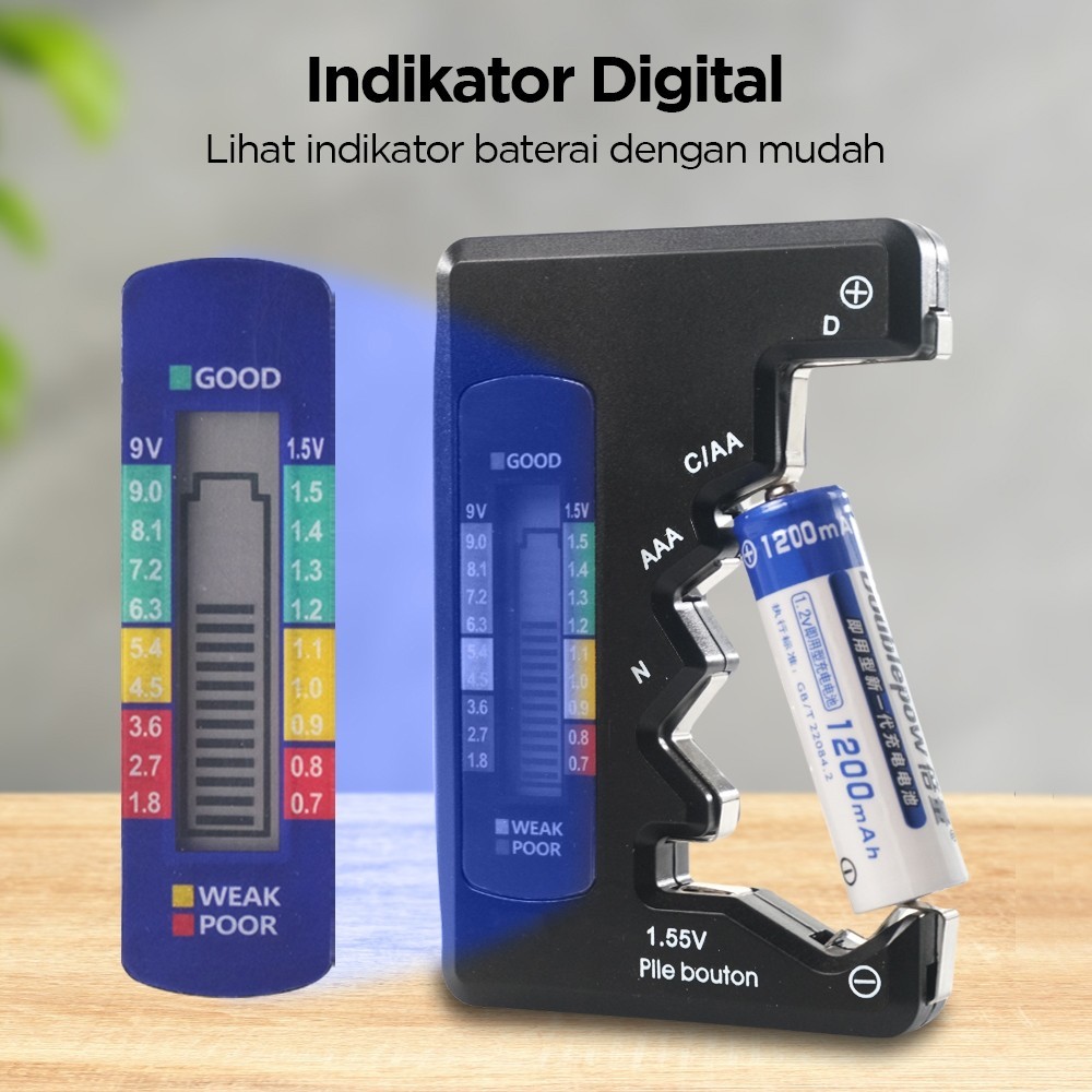 Jual Universal Battery Tester Checker Alat Tes Kapasitas Baterai Cek ...