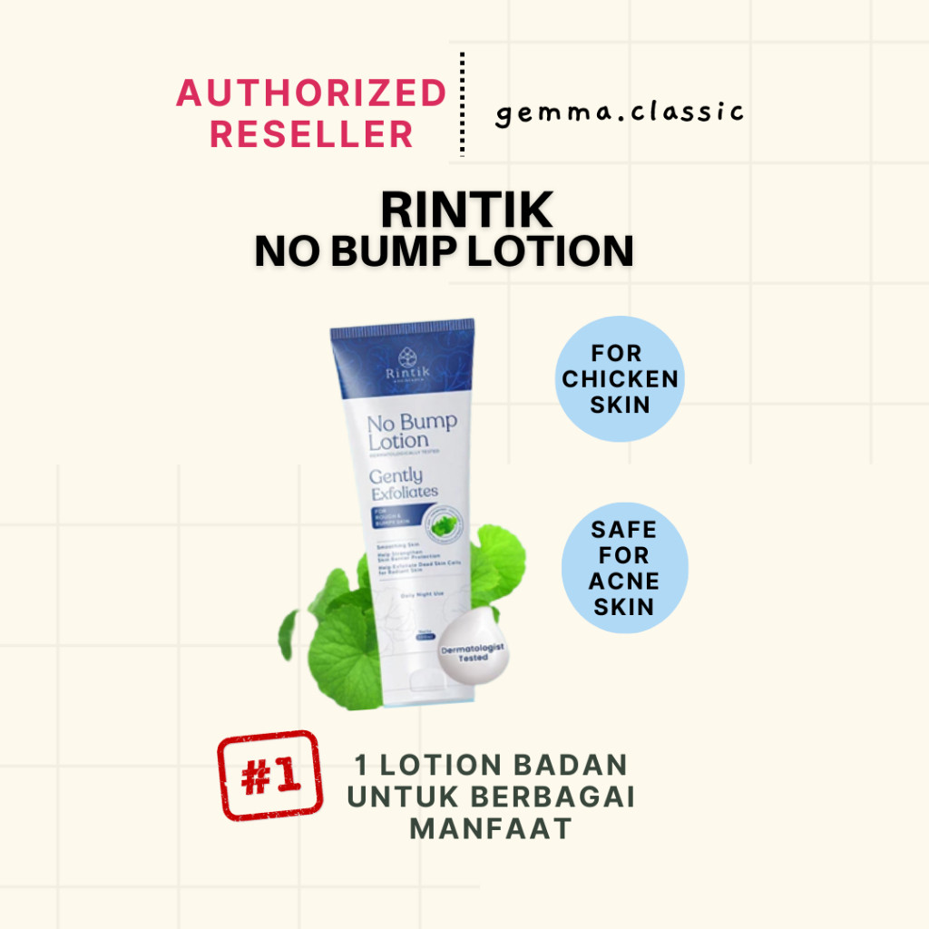 Jual (Reseller Resmi) RINTIK No Bump Lotion Losion Tubuh Kulit Bruntusan, Jerawat Punggung ...