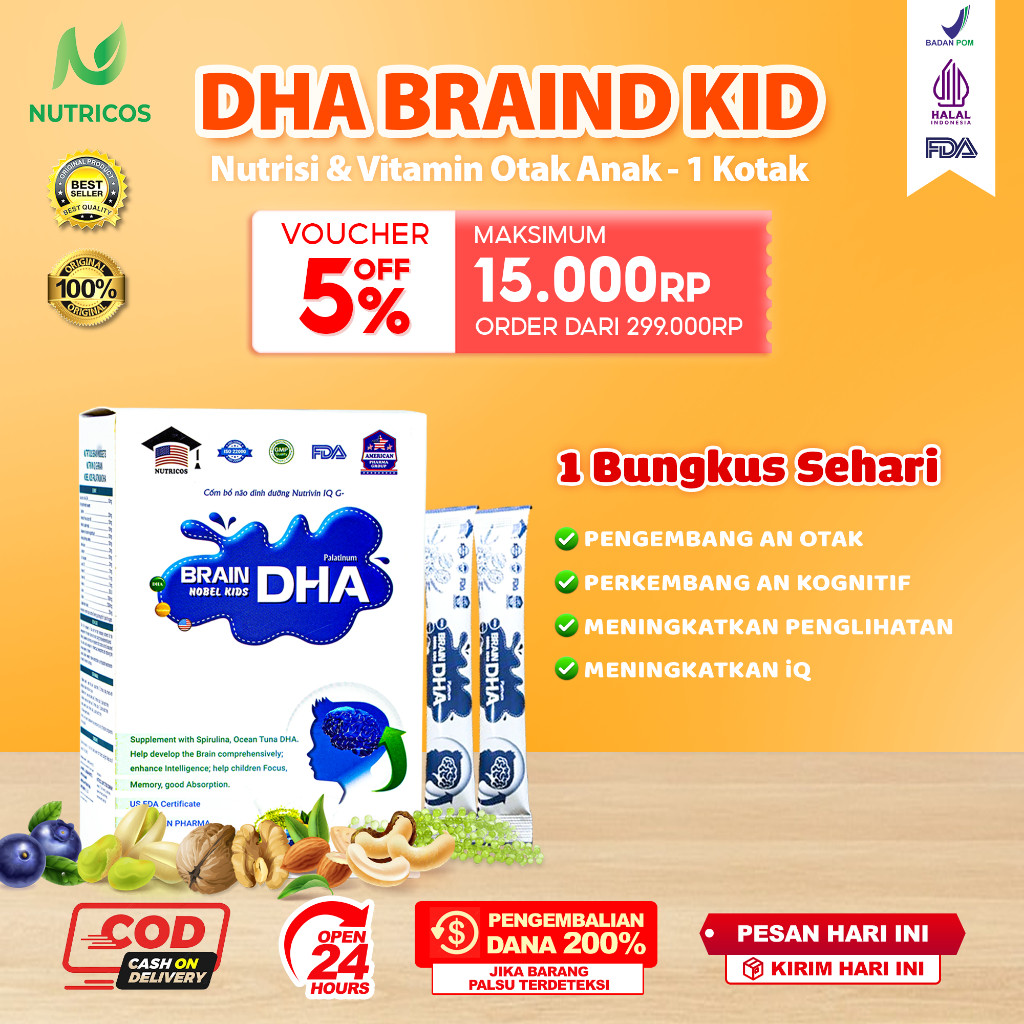 Jual KHB54 DHA Braind Kid Nutricos - Minuman suplemen DHA dan macam ...
