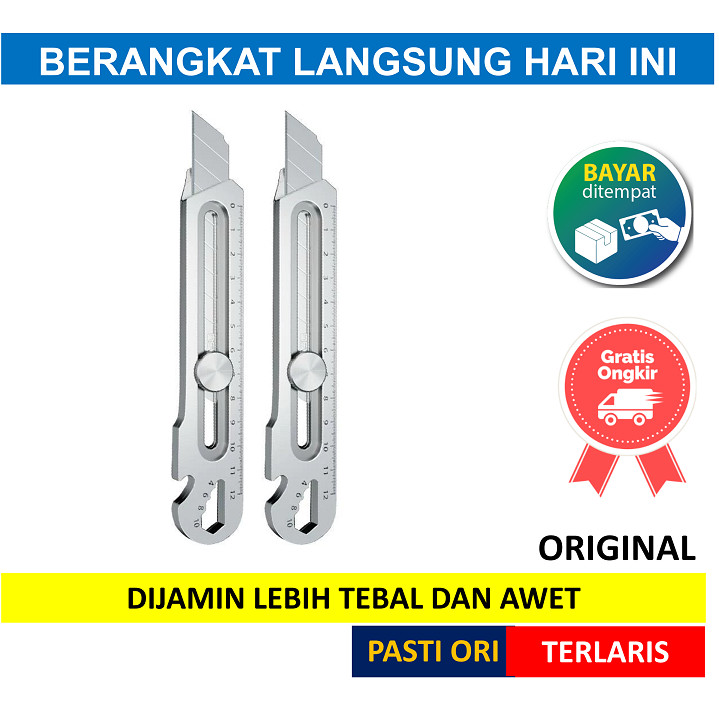 Jual [ CUTTER STAINLESS ] Cutter Pisau Tajam Besar Kater Baja Stainless ...