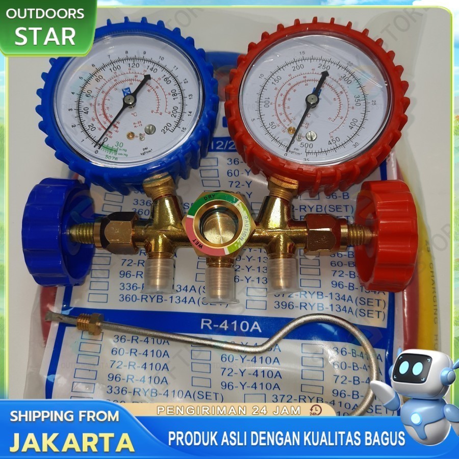 Jual BRASS DOUBLE MANIFOLD MULTI ONE COOL PENGISIAN FREON AC MOBIL AC ...