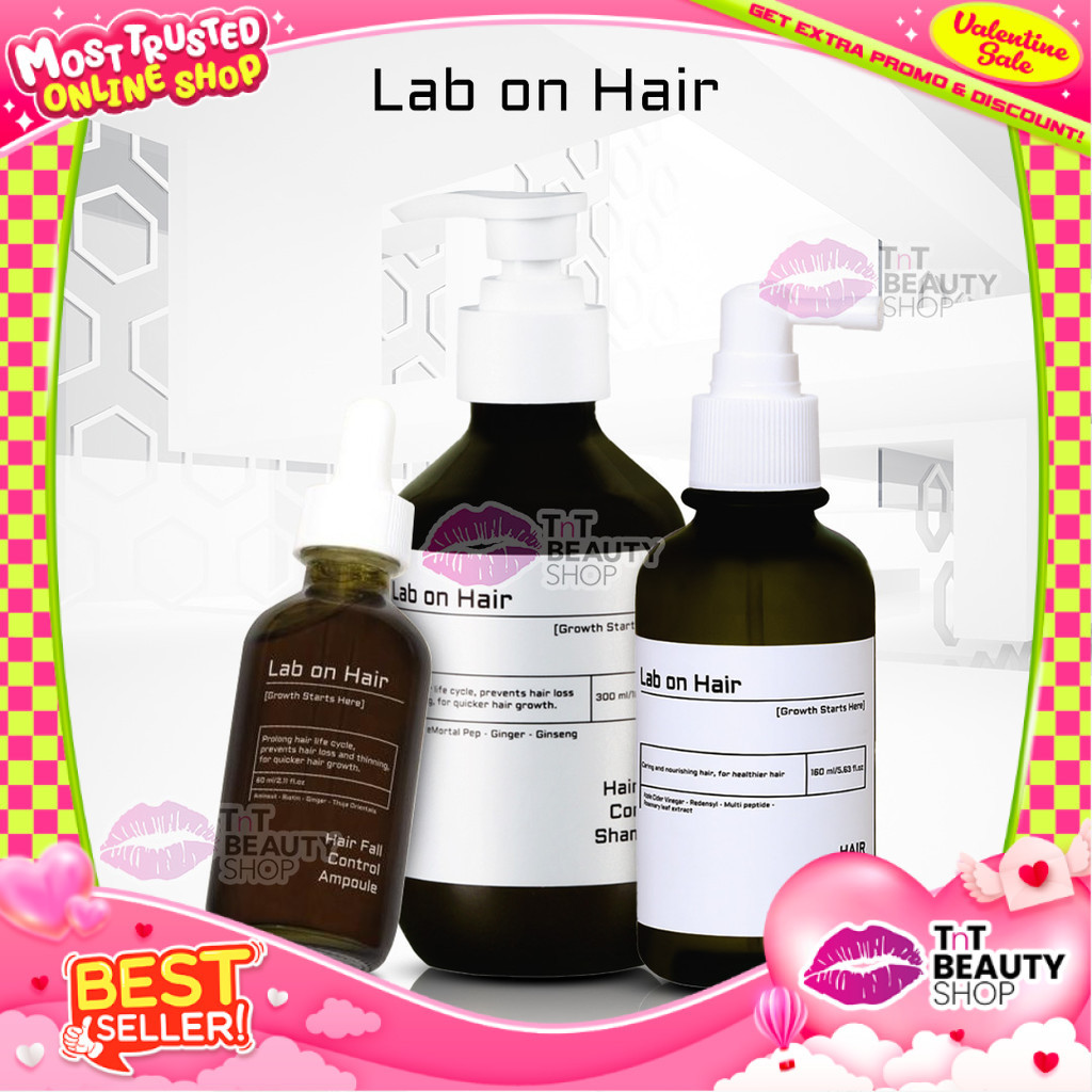 Jual Lab On Hair Anti Hair Fall Shampoo / Scalp Spray / Ampoule ...