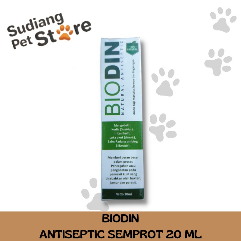 Jual Obat Semprot Antiseptik Luka Jamur Scabies Biodin Cat Dog ...