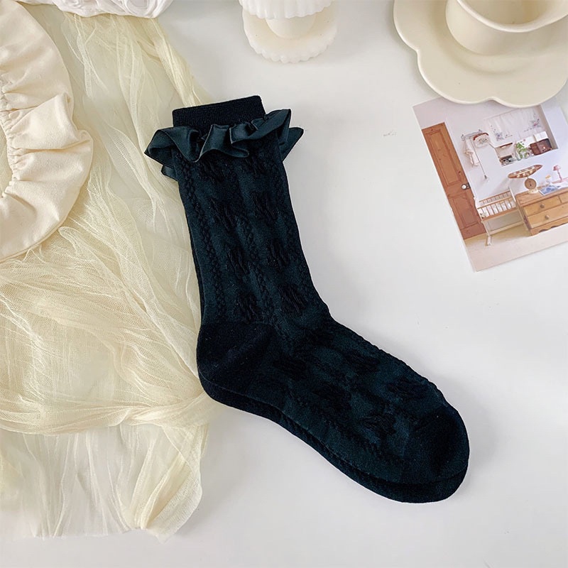 Jual Little Maple - Ruffling Korean Socks / Kaos Kaki Korea Renda ...